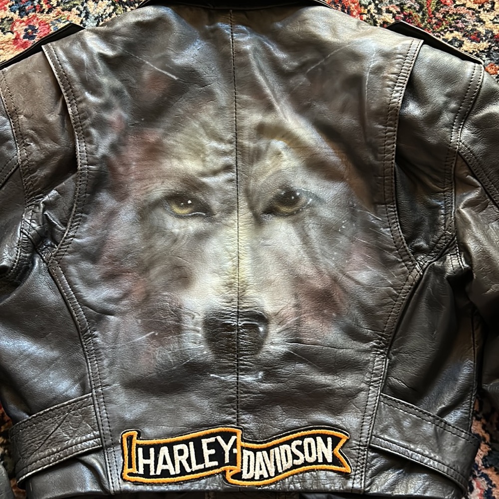 Vintage Wilson’s Crop Wolf Biker Leather Jacket - Gem